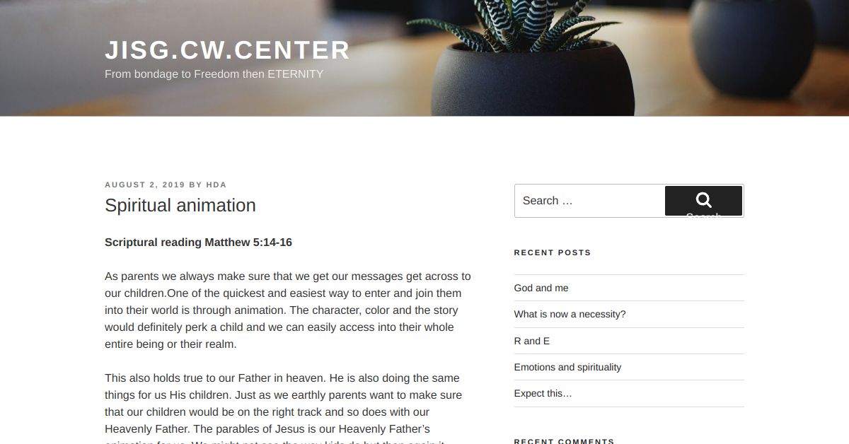 Spiritual animation – jisg.cw.center