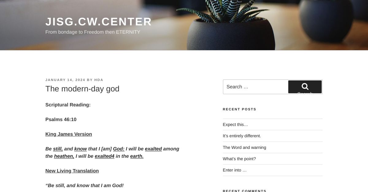 The modern-day god – jisg.cw.center